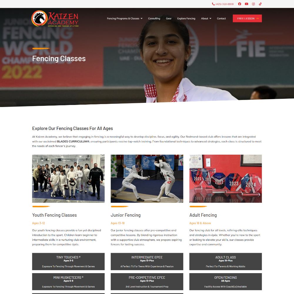 Kaizen Academy Web Design Project By Site Smart Marketing